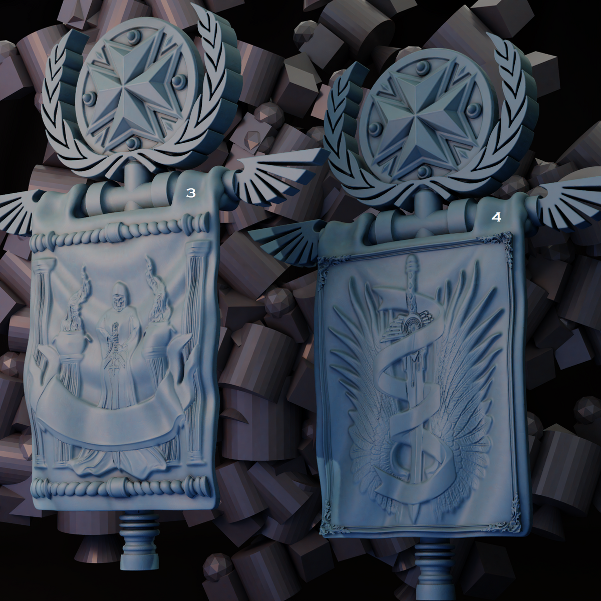 Crusader Backpack Banners / Flags – GodForge