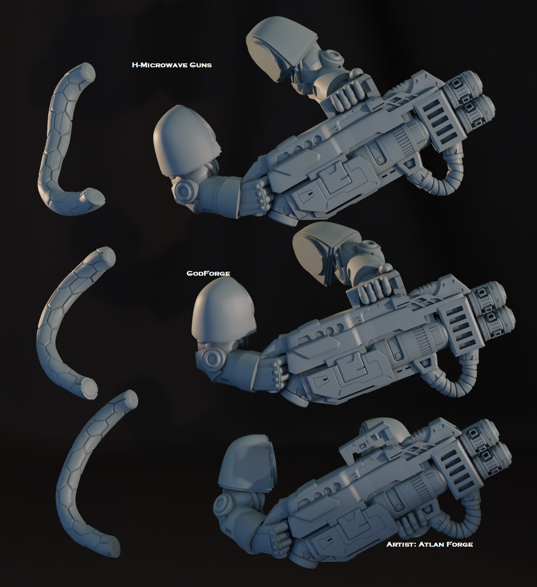 3x Asgardian Aegis Squad Guns – GodForge